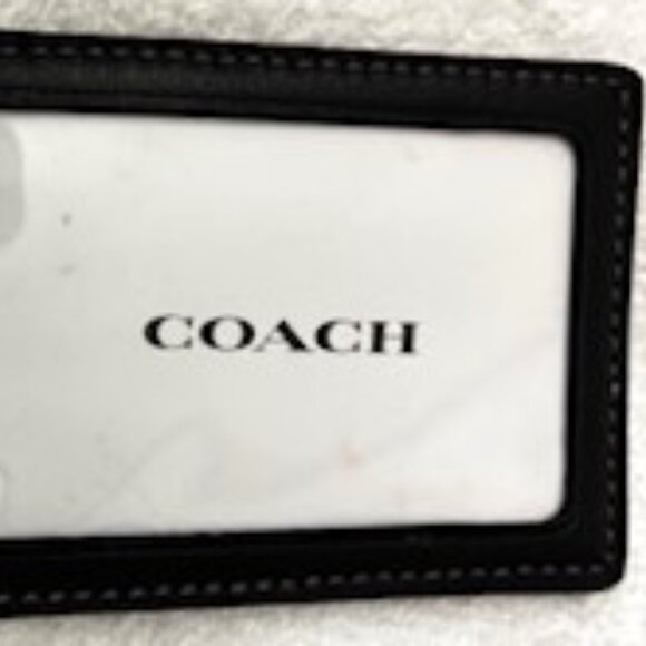 Coach | Accessories | Coach Black Id Holder With Polished Gold Tone ...